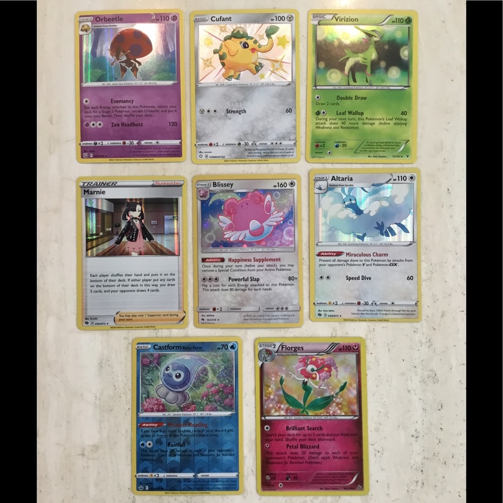 Pokemon Xy Holo Shiny Fates Cards 2020 Marnie Lot Of … - Gem